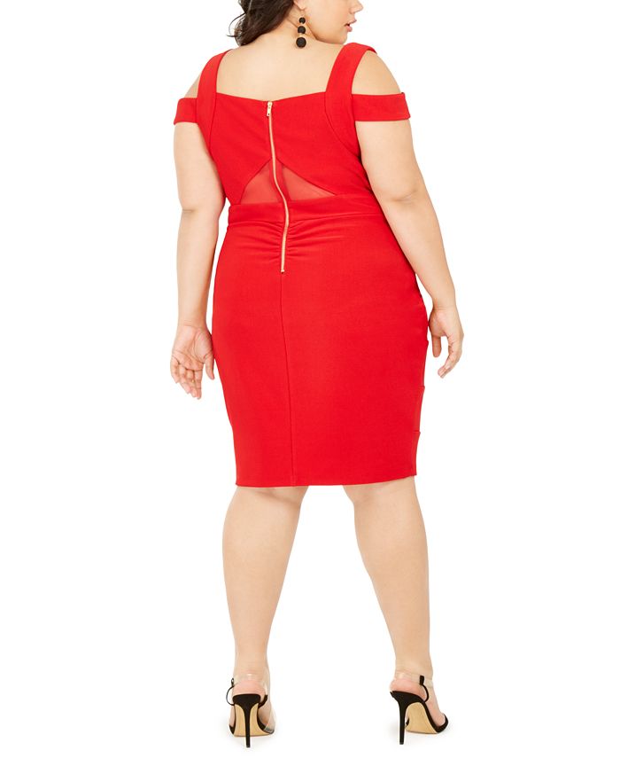 Emerald Sundae Trendy Plus Size Cold-Shoulder Bandage Dress - Macy's