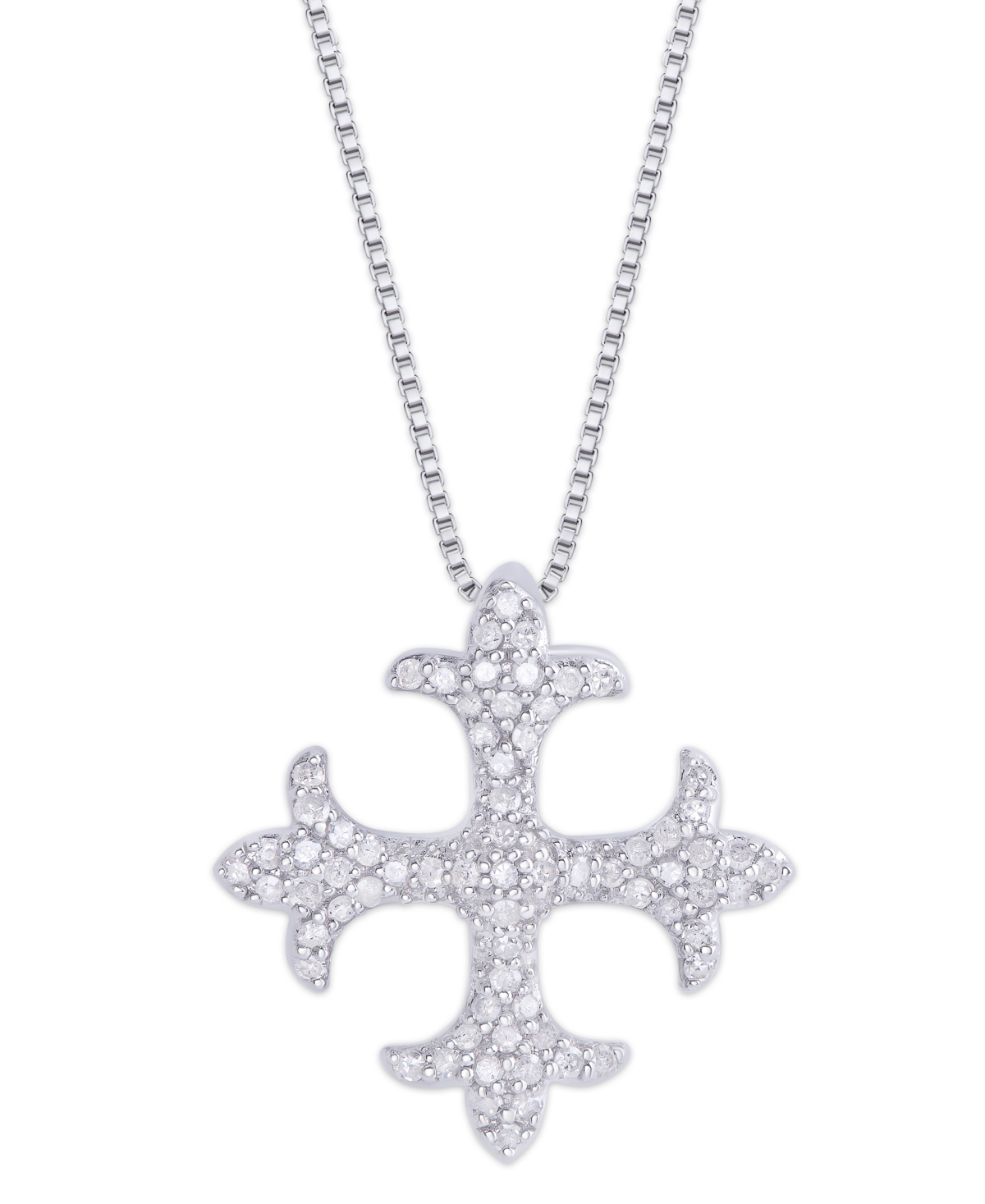 Click here for Diamond 1/3 ct. t.w. Maltese Cross Pendant Necklac... prices