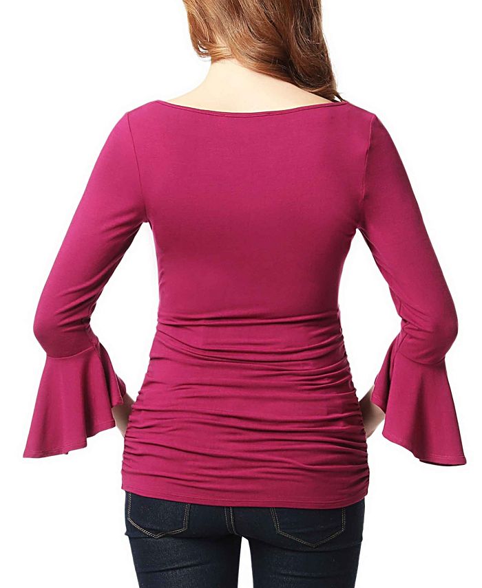 kimi + kai Andrea Maternity Ruched Top - Macy's