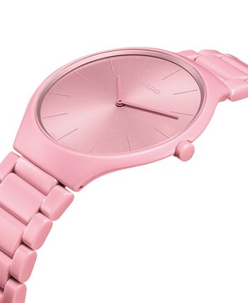 Rado Unisex Swiss True Thinline Les Couleurs Le Corbusier Pink High ...