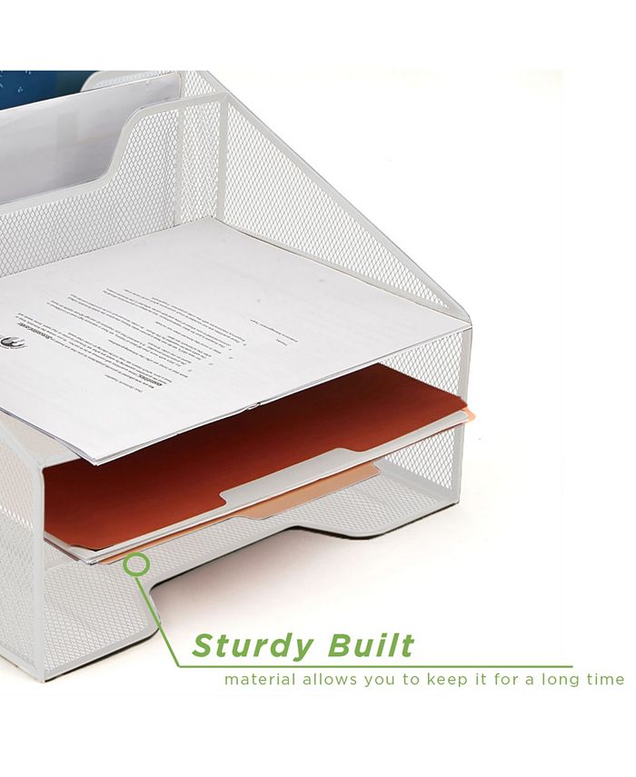 Mind Reader 5 Section Desk File Organizer, Document Letter Tray For ...
