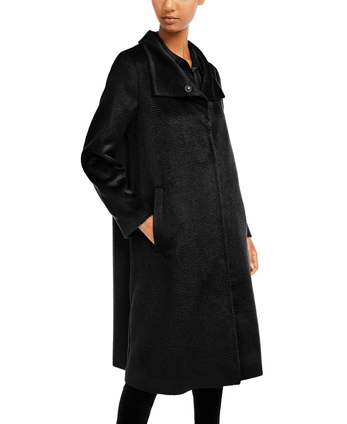 Eileen Fisher High-Collar Coat - Macy's