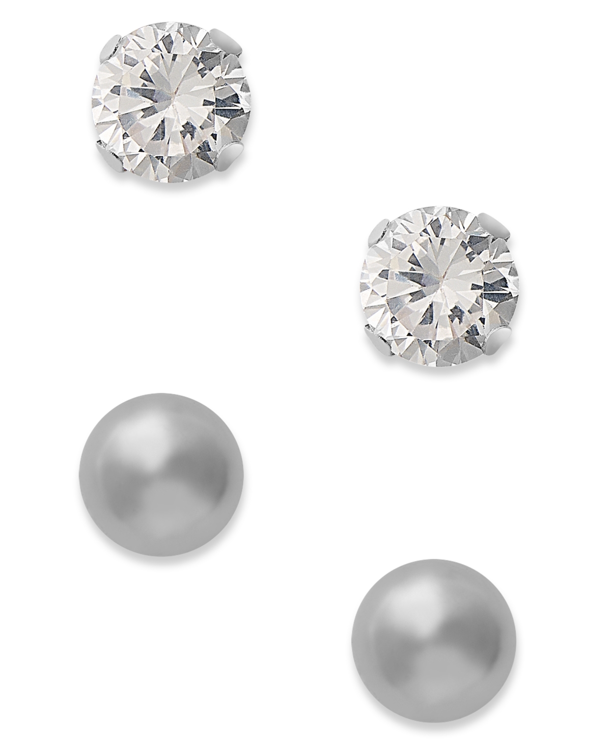 Click here for 10k White Gold Earrings  Cubic Zirconia (7/8 ct. t... prices