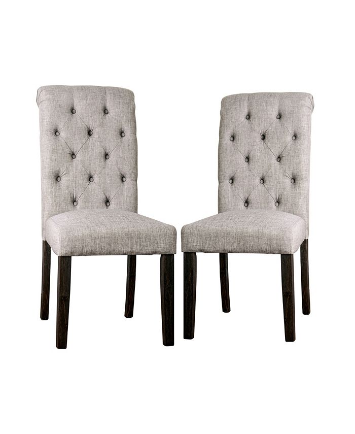 Furniture of America Skyee Scroll Back Side Chair- Set of 2 - Macy's