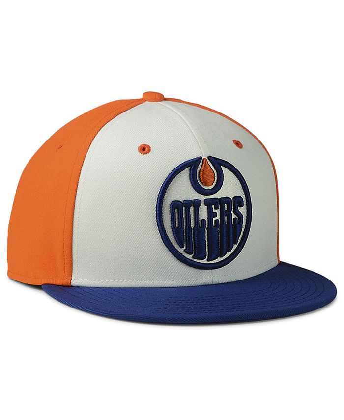 Authentic NHL Headwear Edmonton Oilers Tri-Color Throwback Snapback Cap ...