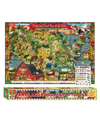 T.S. Shure Farm Food Map of The Usa Pictorial Poster - Macy's