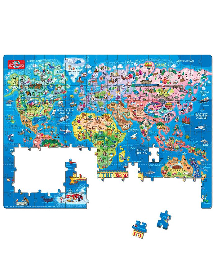T.S. Shure Map of The World Jigsaw Puzzle, 200-Piece - Macy's