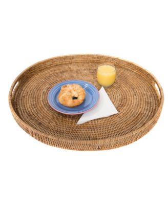 Click here for Artifacts Trading Company Rattan Oval Tray With Cu... prices