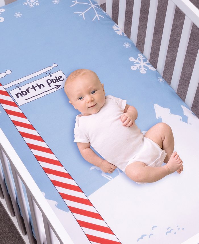 Trend Lab North Pole Flannel Photo Op Crib Sheet - Macy's