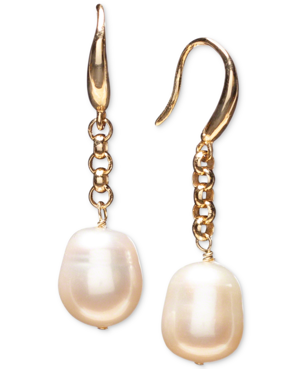 Click here for Cultured Freshwater Pearl (9-1/2mm) Link Drop Earr... prices