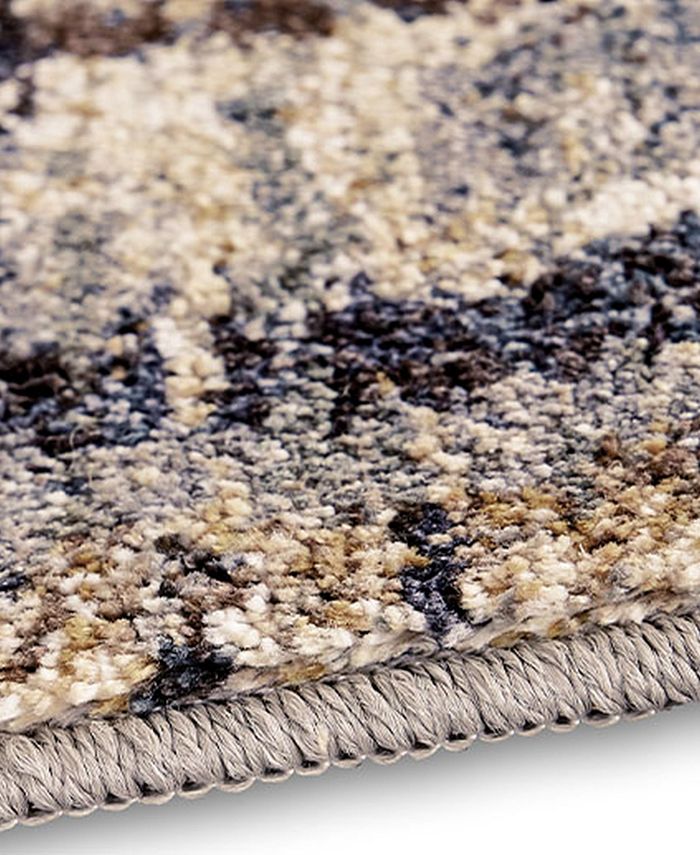 Scott Living Expressions Kaleidoscopic Denim 2'4" x 7'10" Runner Rug ...