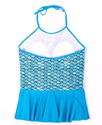 Fin Fun Mermaid Scale-Print Peplum Tankini Top - Macy's