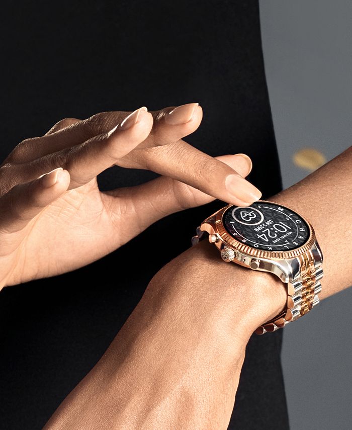 Michael Kors Access Gen 5 Lexington Tri-Tone Stainless Steel Bracelet ...