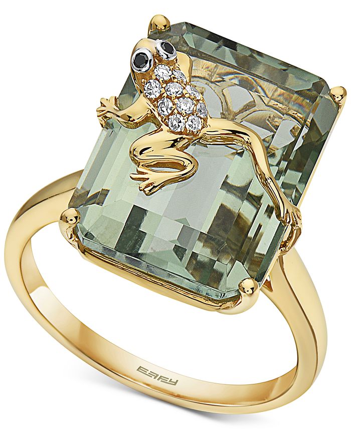 EFFY Collection EFFY® Green Quartz (14-7/8 ct. t.w.) & Diamond (1/20 ct ...