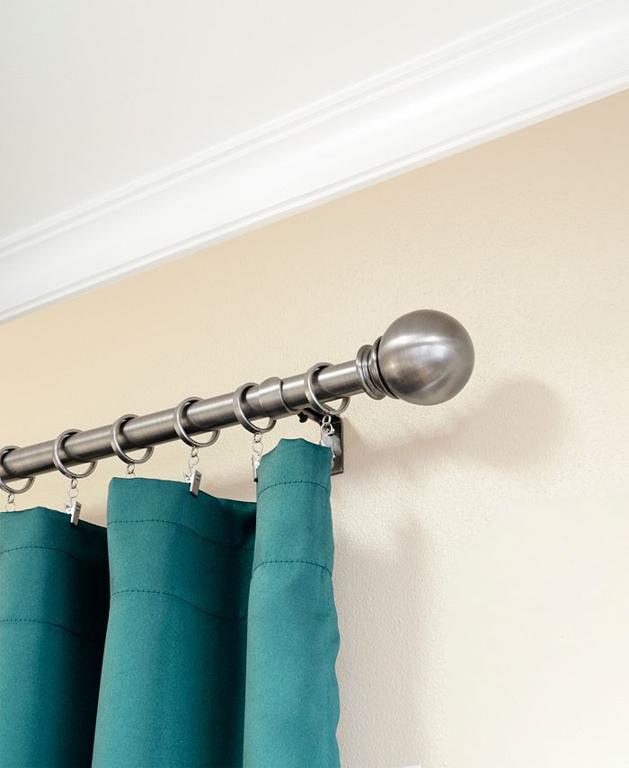 Lumino Ball 1" Single Drapery Rod and Hardware Set, 42" - 120" - Macy's
