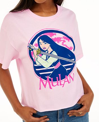 Mad Engine Disney Juniors' Mulan Cropped Graphic T-Shirt by Mad Engine ...