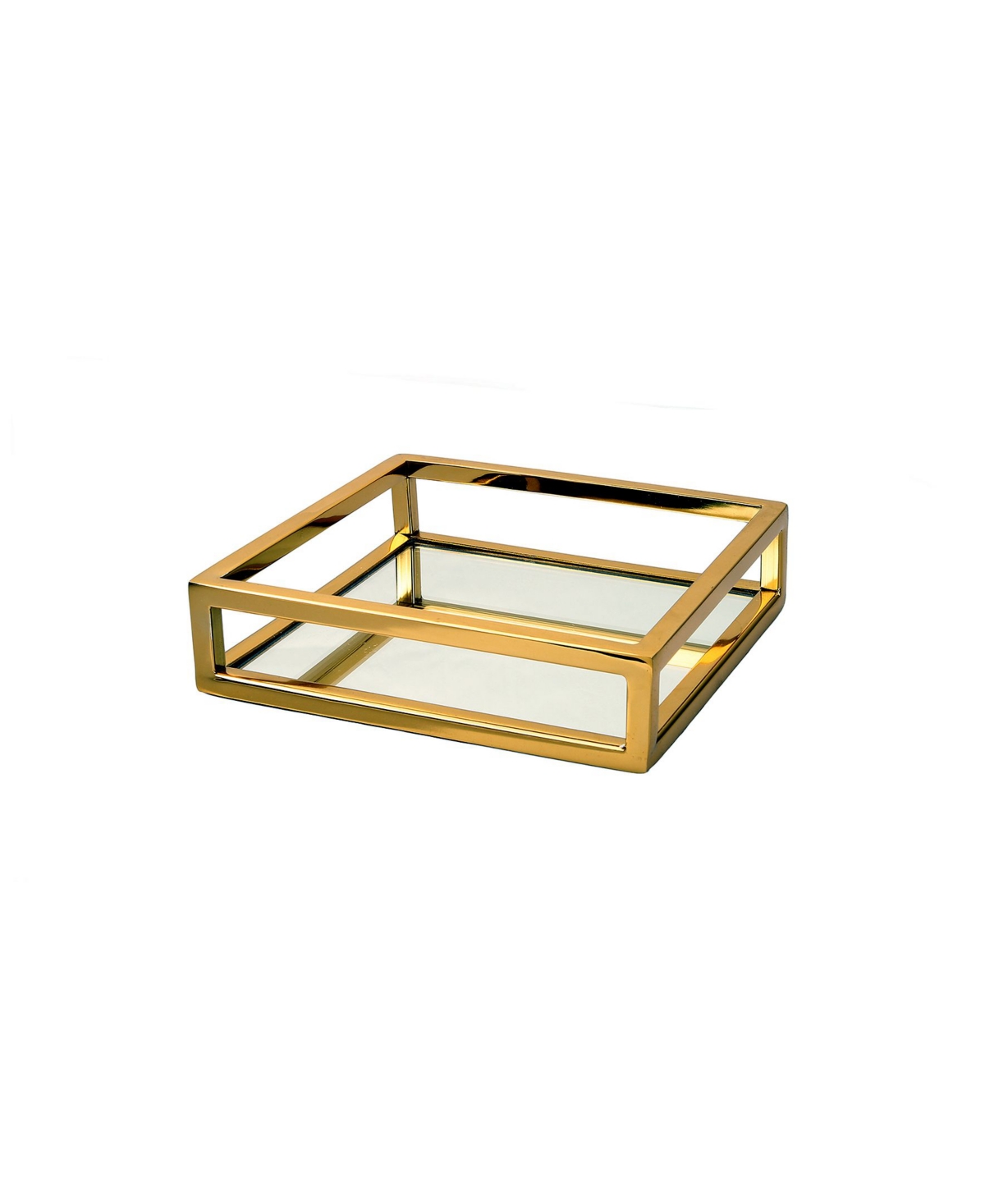Click here for Classic Touch 8 Square Mirror Napkin Holder - Gold prices