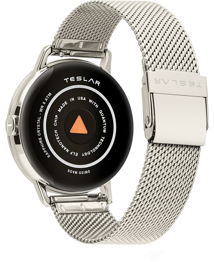 Teslar Women's Swiss Fibonacci Stainless Steel Mesh Bracelet Watch 36mm ...