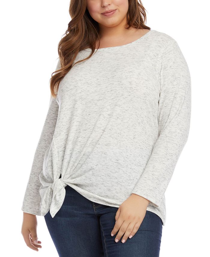 Karen Kane Plus Size Side-Tie Top - Macy's