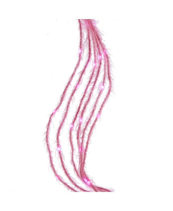 Kurt Adler 120-Light Pink Fuzzy Multi Strand LED Set - Macy's