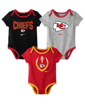 Nike Baby Kansas City Chiefs Icon 3 Pack Bodysuit Set - Macy's