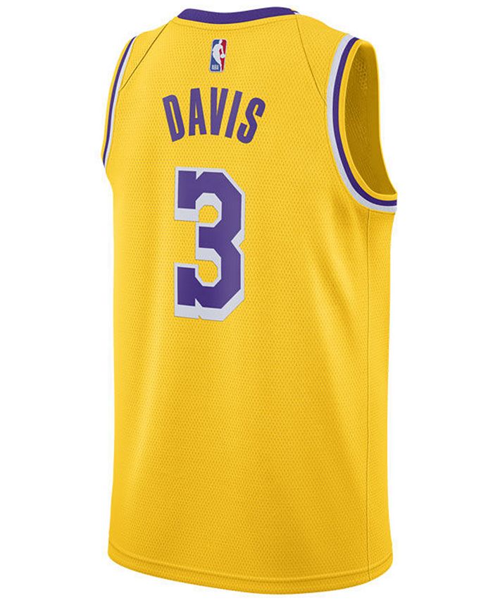 Nike Men's Anthony Davis Los Angeles Lakers Icon Swingman Jersey - Macy's