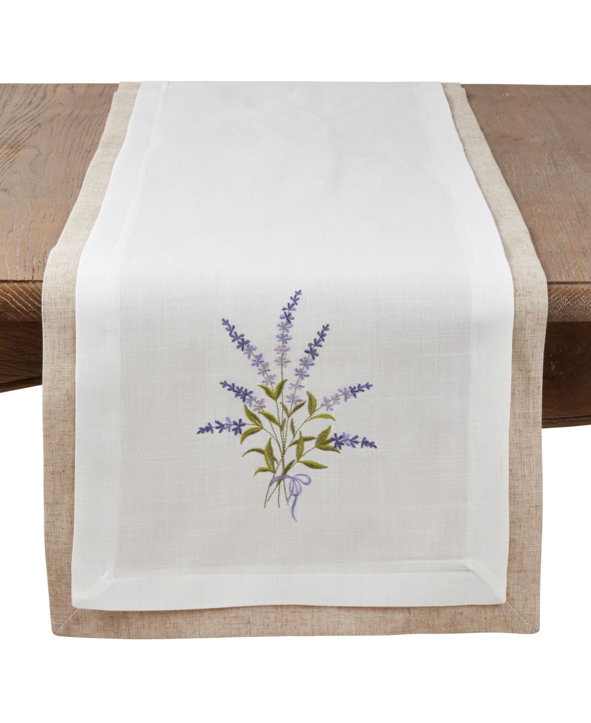 Click here for Saro Lifestyle Double Layer Table Runner with Lave... prices