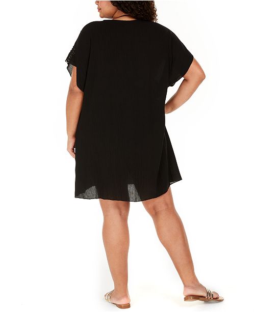 Becca ETC Plus Size Solid Globe Trotter Cover-Up Kimono & Reviews ...