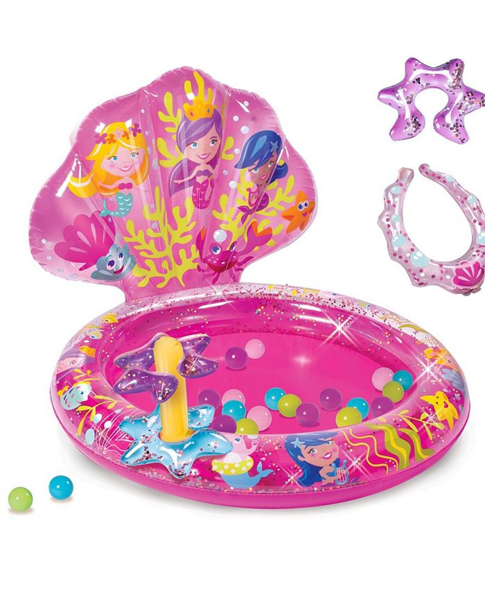Redbox Banzai Mermaid Sparkle Play Center Inflatable Ball Pit -Includes ...