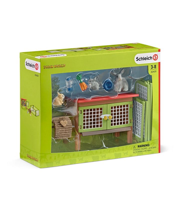 Schleich Farmland Rabbit with Hutch Toy Figure - Macy's
