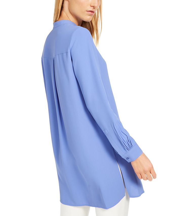 Anne Klein Split-Neck Long Tunic - Macy's