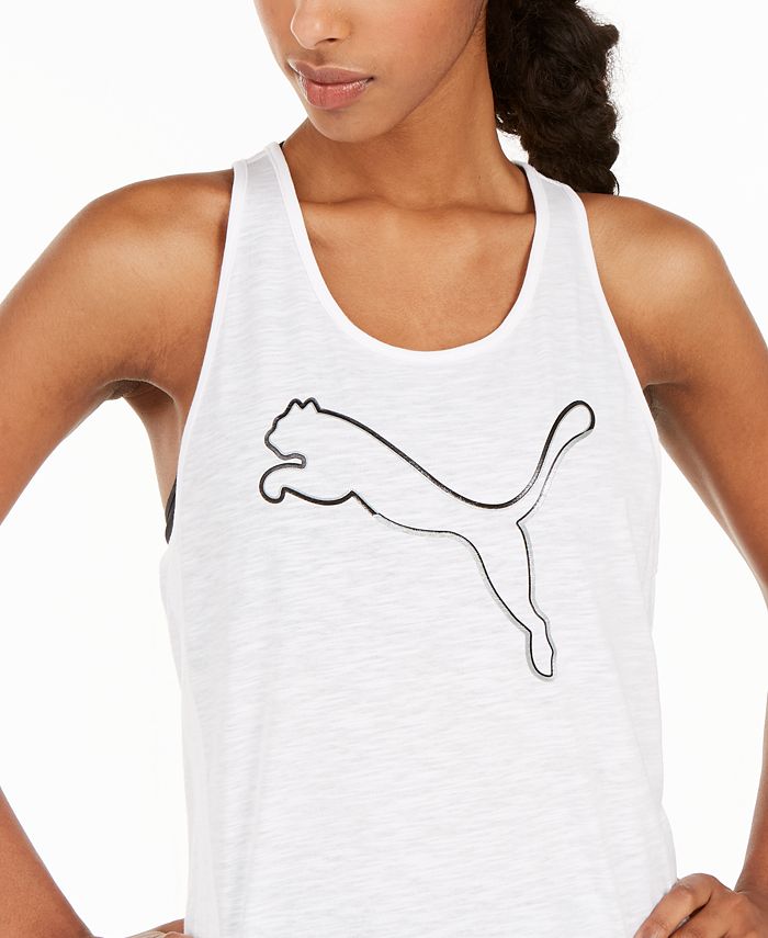 Puma Logo Tie Racerback Tank Top - Macy's