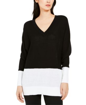 Michael Michael Kors Cotton Colorblocked Sweater - Macy's