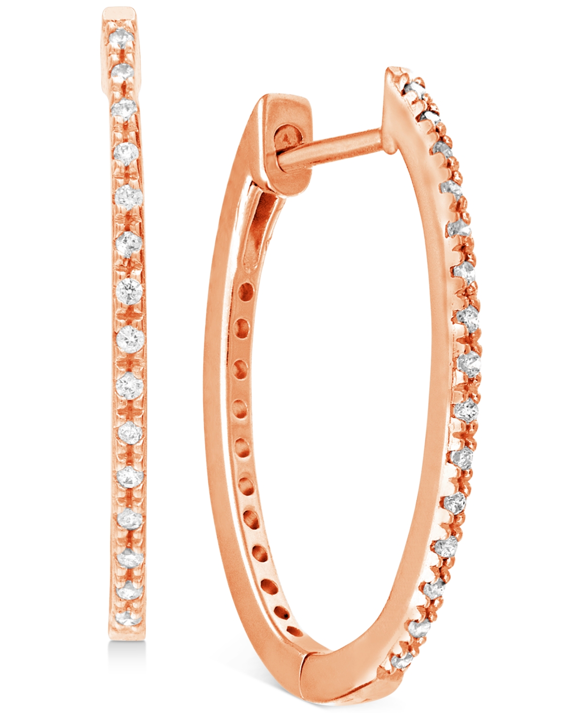 Click here for Diamond Small Skinny Hoop Earrings (1/10 ct. t.w.)... prices