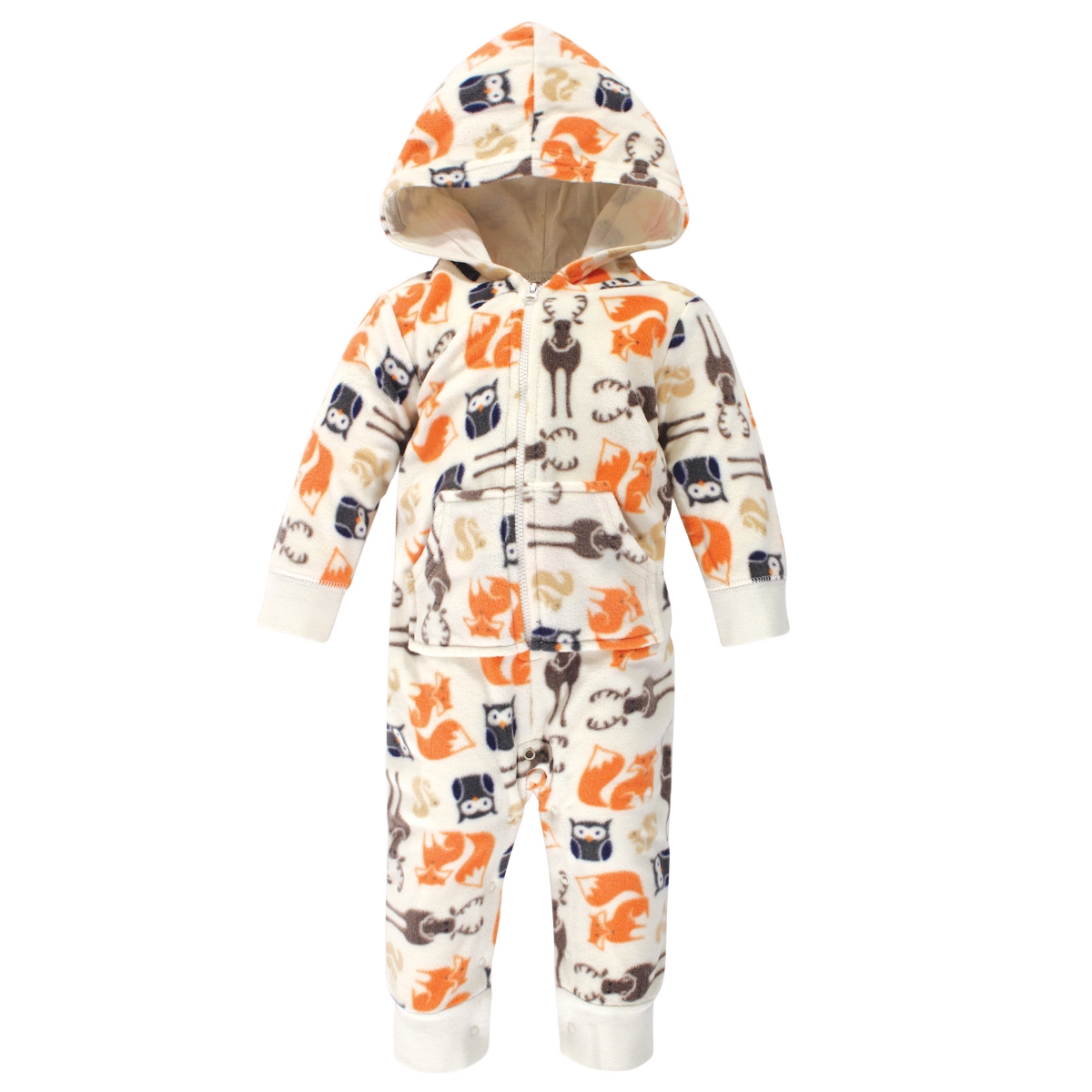 Click here for Hudson Baby Plush Fleece All-in-One Playwear - Ora... prices