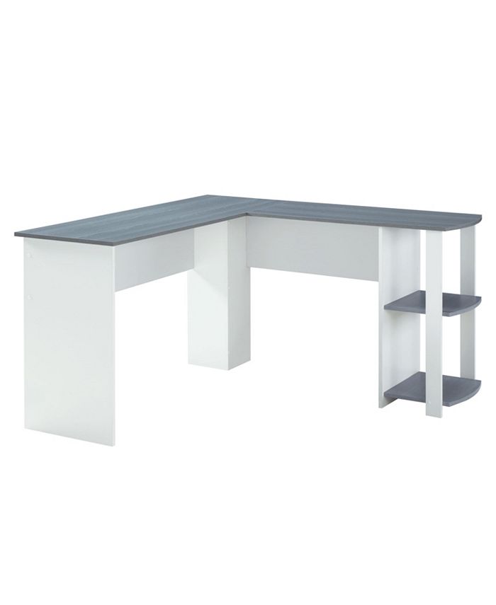 RTA Products Techni Mobili Modern L-Shaped Desk w/ Side Shelves - Macy's