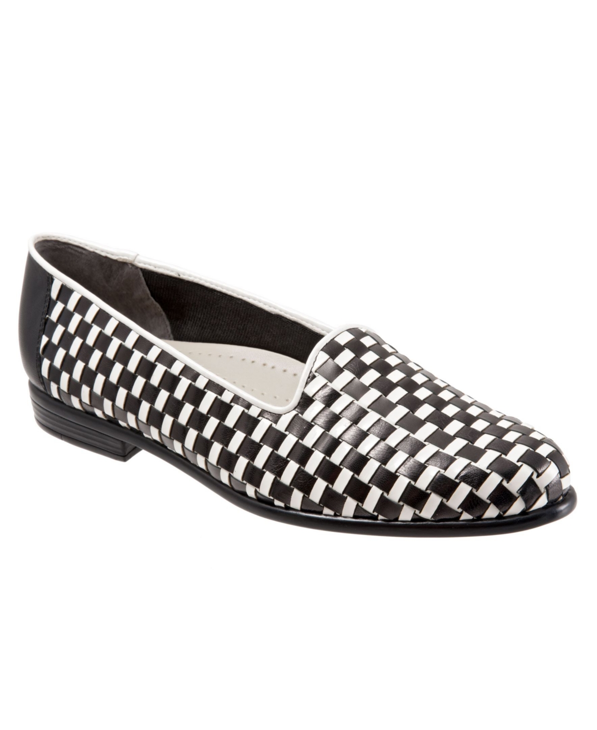 Click here for Trotters Liz Flat - Black/white prices