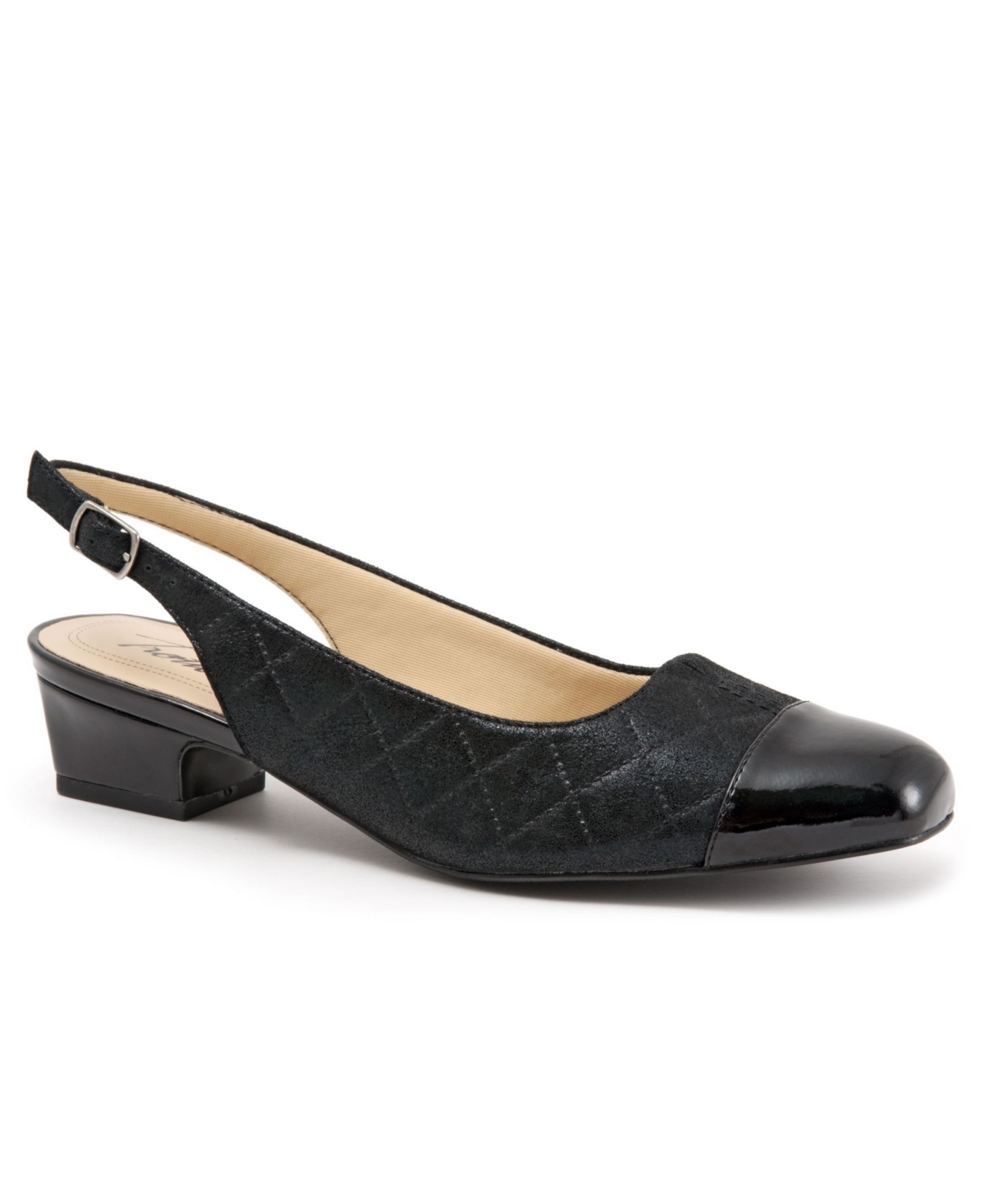 Click here for Trotters Dea Pump - Black quilted prices
