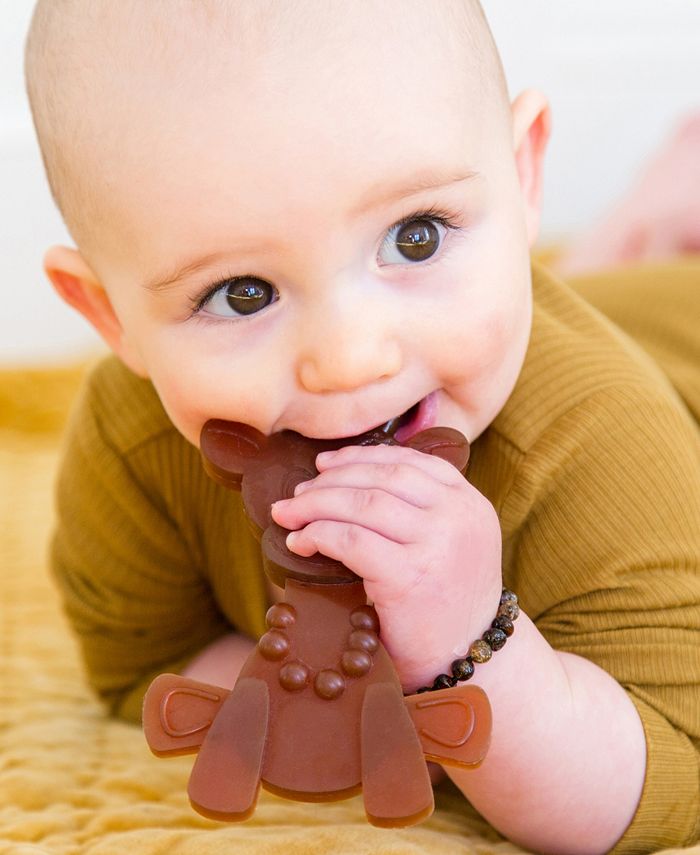 Bambeado Natural Amber and Natural Rubber Teething Toy - Macy's