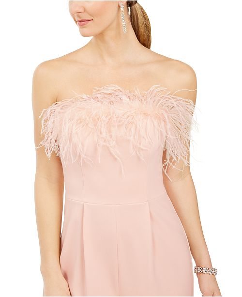 Eliza J Feather-Top Jumpsuit & Reviews - Pants & Leggings - Women - Macy's