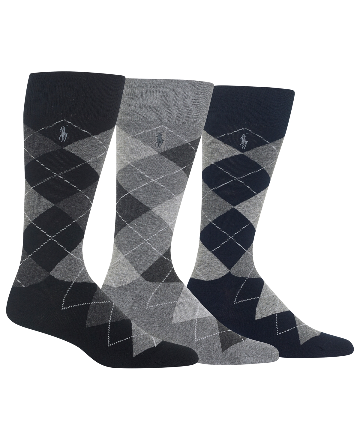 Click here for Polo Ralph Lauren Mens 3-Pack Argyle Dress Socks -... prices
