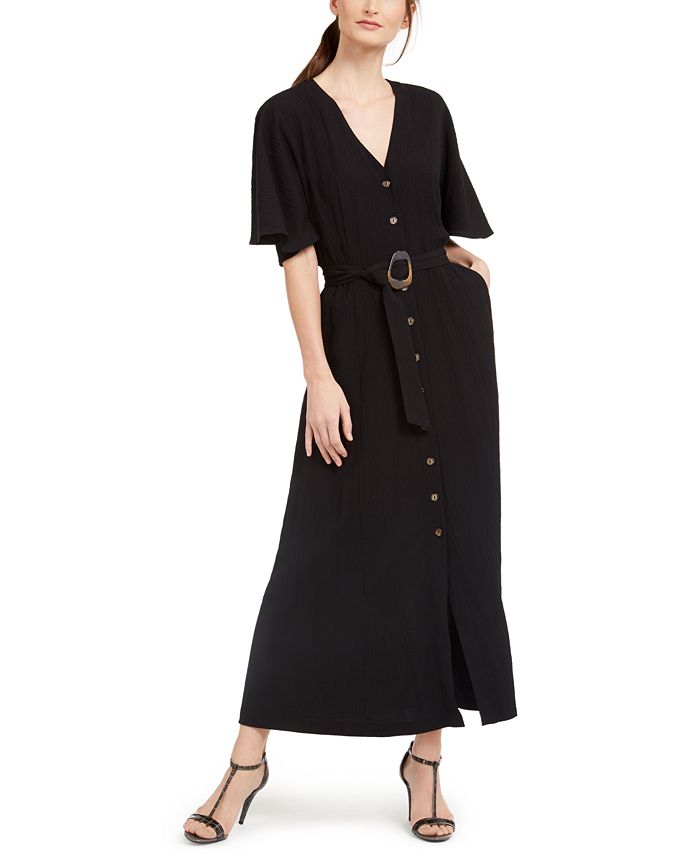 Calvin Klein Belted Maxi Dress - Macy's