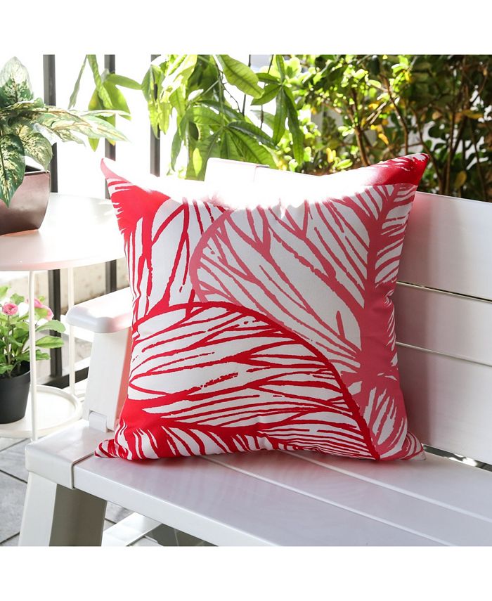 Homey Cozy Outdoor Nancy Leaf Set of 2 Throw Pillows - Macy's