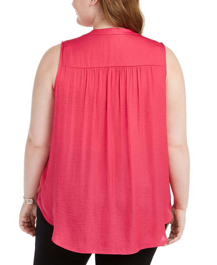 Vince Camuto Plus Size V Neck Sleeveless Blouse And Reviews Tops