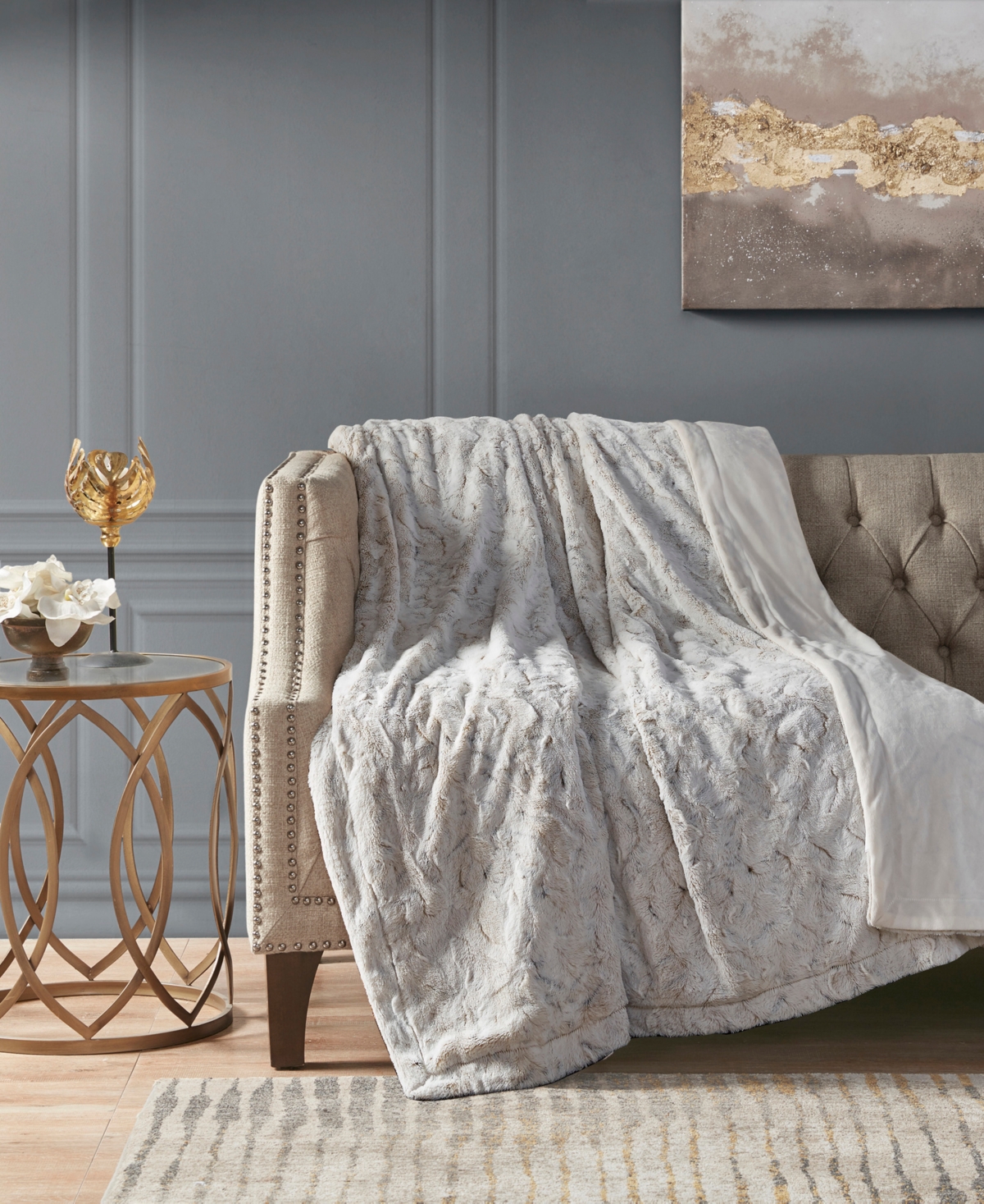 Click here for Madison Park Zuri Faux-Fur Throw  60 x 70 - White... prices