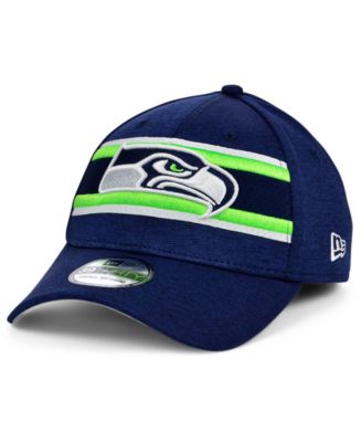 New Era Seattle Seahawks Striped Front Tech 39THIRTY Stretch Fitted Cap ...