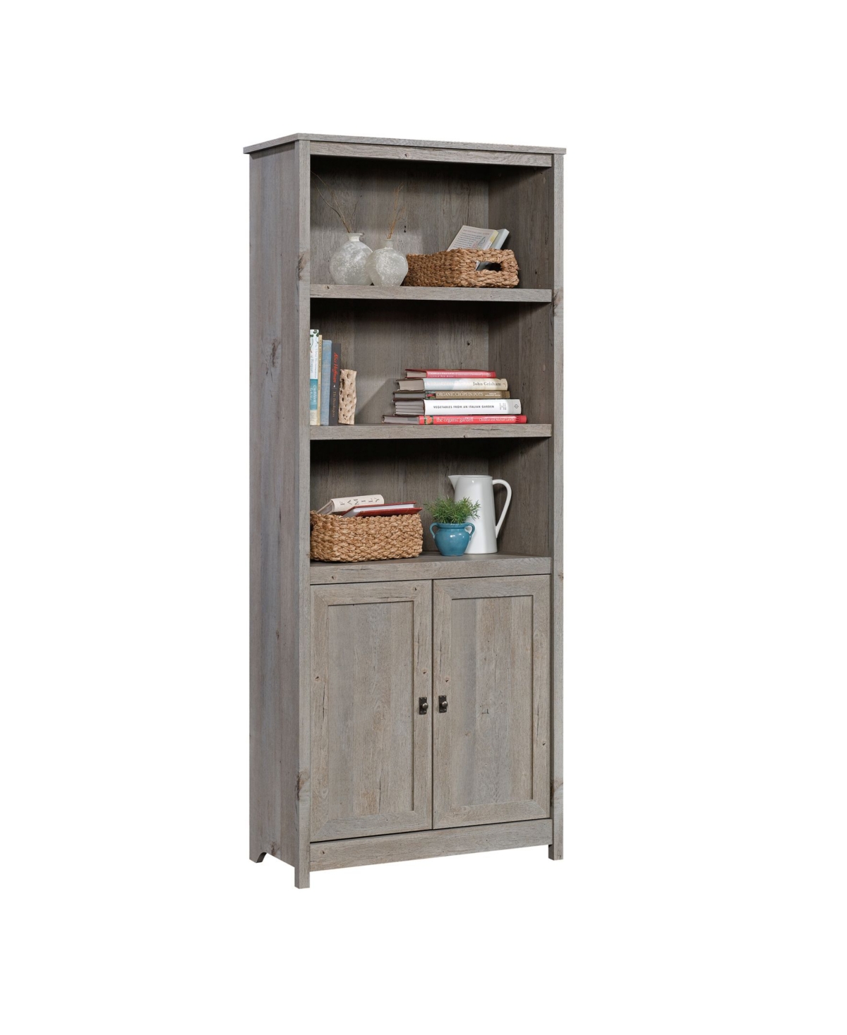 Click here for Sauder Cottage Road Library with Doors - Gray prices