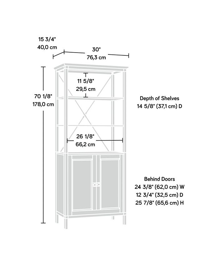 Sauder Carson Forge Bookcase with Doors - Macy's