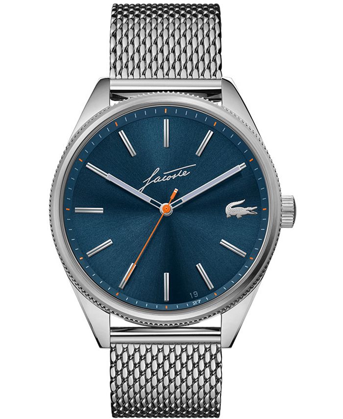 Lacoste Men's Heritage Stainless Steel Mesh Bracelet Watch 42mm - Macy's