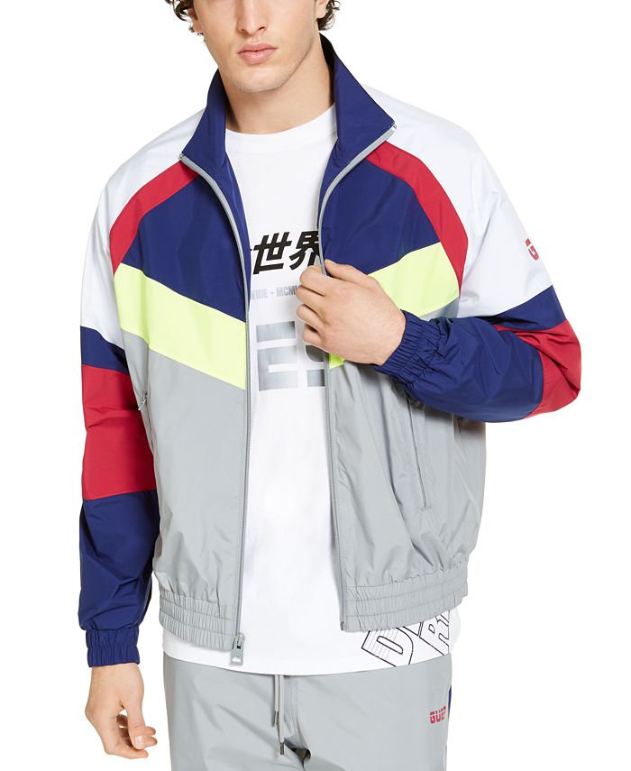 GUESS Men's Jace Colorblocked Jacket - Macy's
